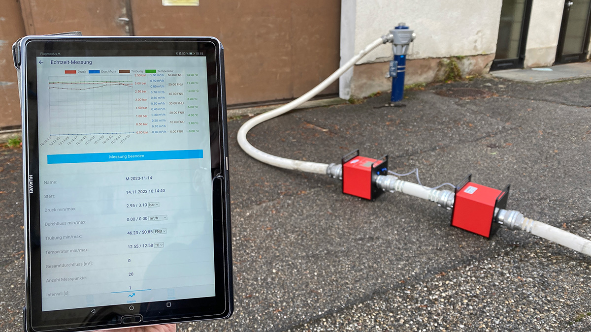 Hydrant Testing Device for Water Network Analysis